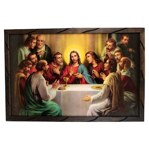 Mrcjsales- Last Supper Rustic Frame Ultima Cena Cuadro Rustico - Etsy