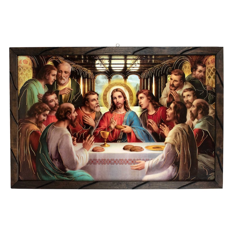 Mrcjsales – Last Supper Davinci – Rustic Frame, Ultima Cena, Mexican ...