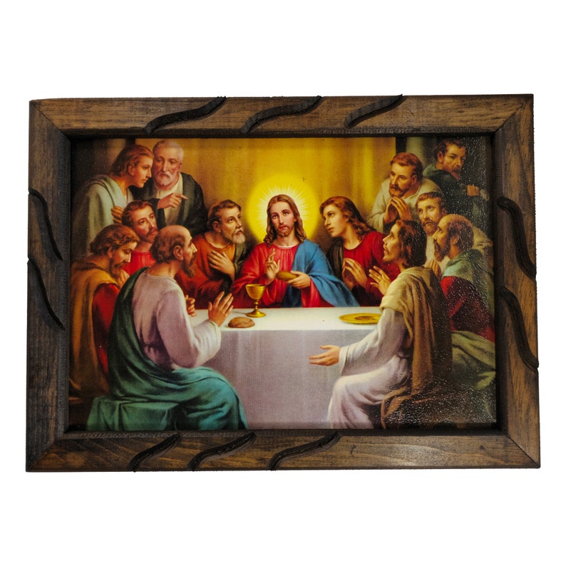 Mrcjsales- Last Supper Rustic Frame Ultima Cena Cuadro Rustico - Etsy