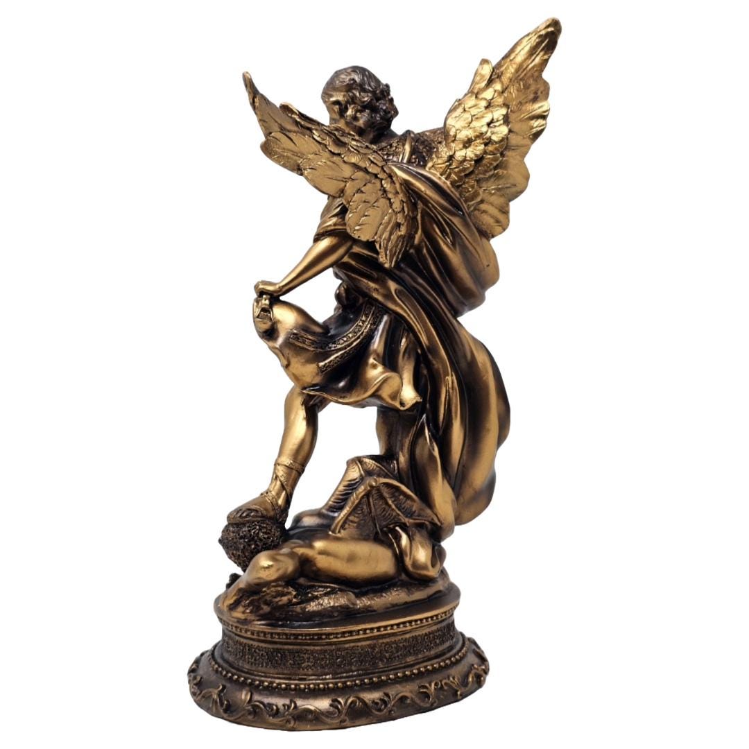 Saint Michael Archangel 12" Statue (san Miguel Arcángel) – Bronze Resin ...