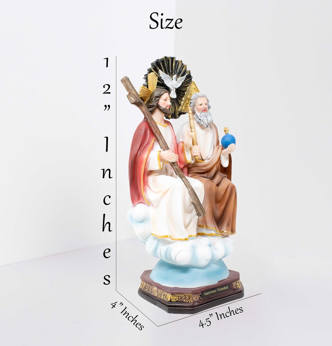 The Holy Trinity Statue Multiple Sizes Resin Craftsmanship Ideal for ...