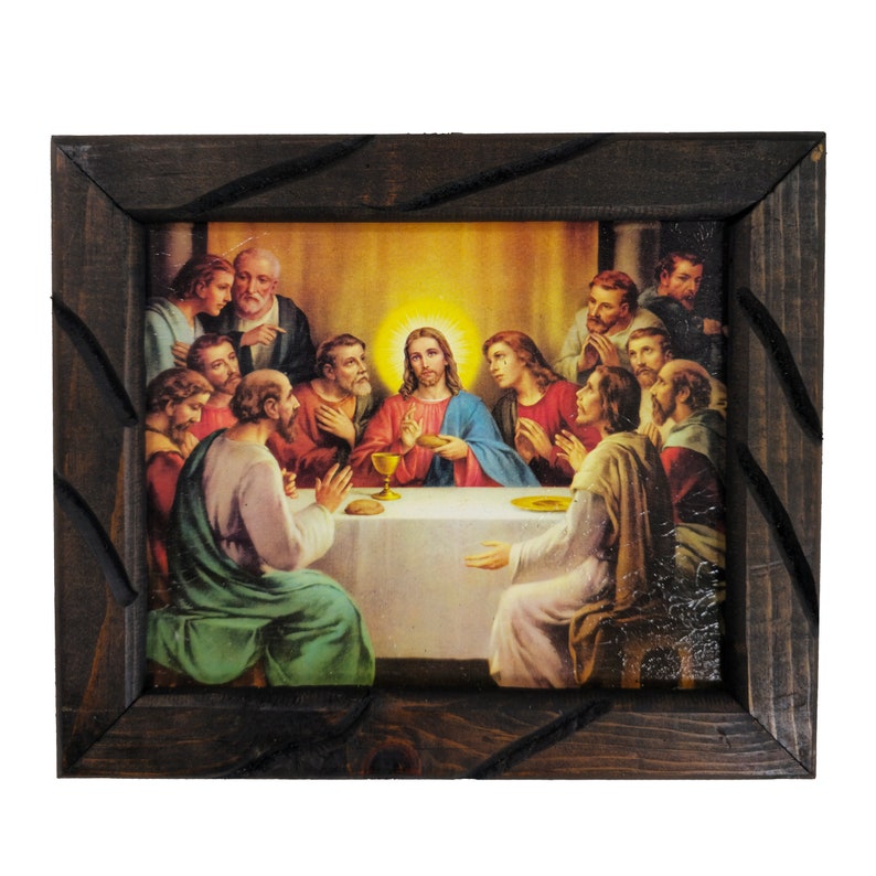 Mrcjsales- Last Supper Rustic Frame Ultima Cena Cuadro Rustico - Etsy