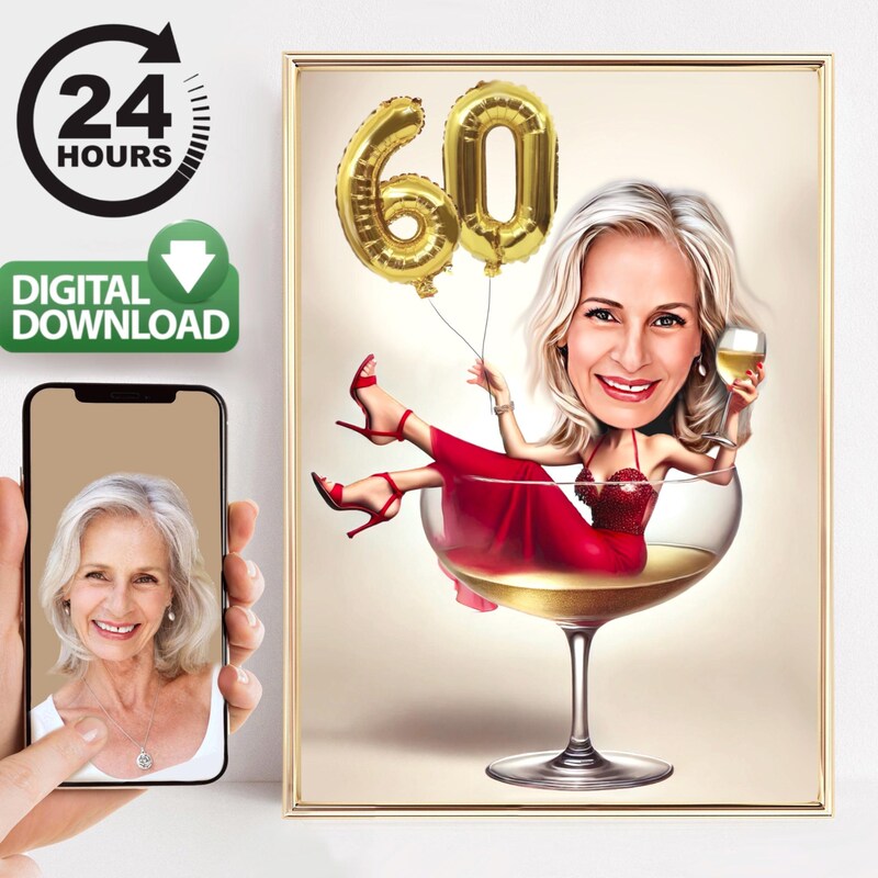 60th Birthday Characters - Etsy