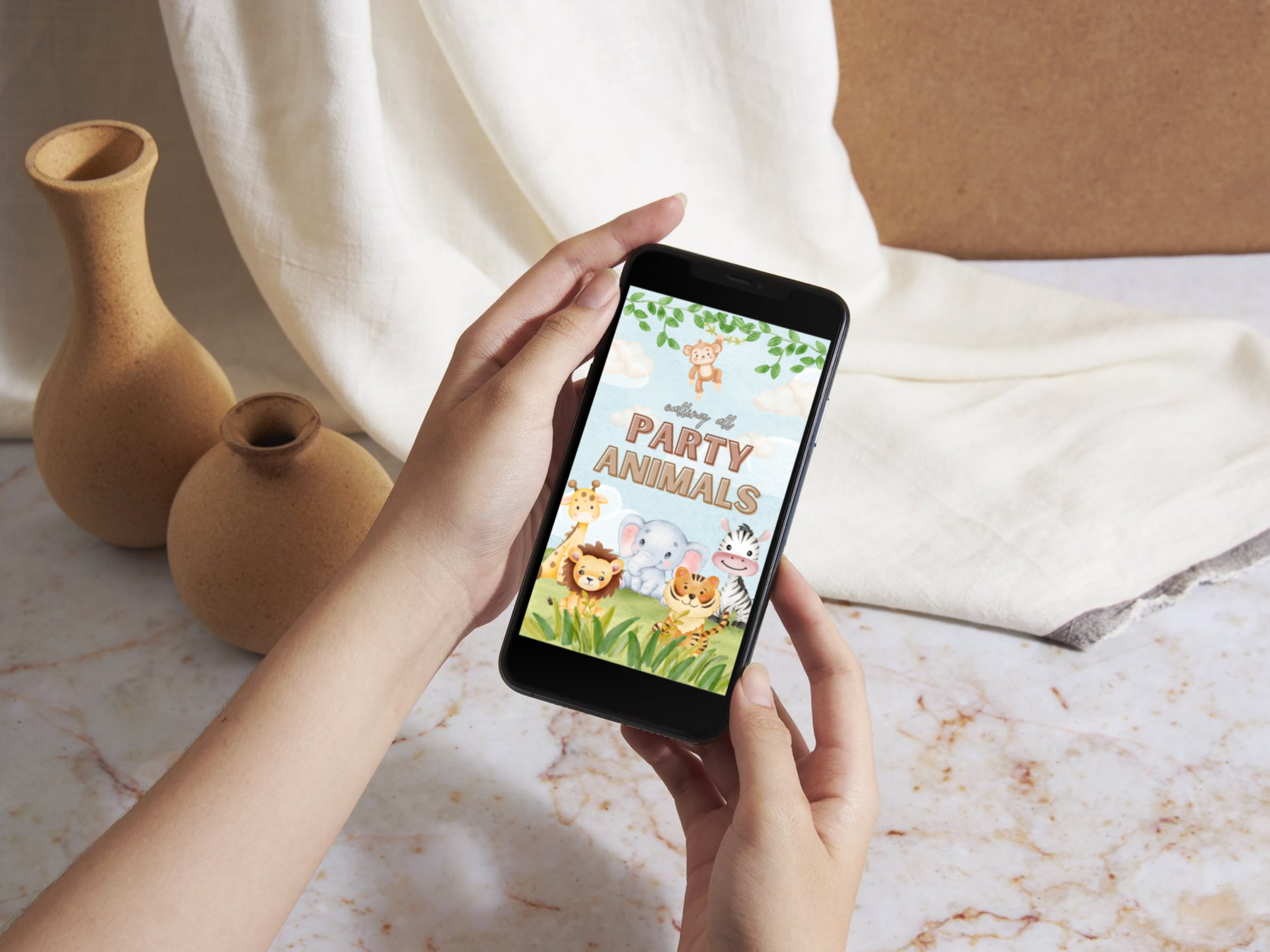 Editable Animated Video Invitation Jungle Safari Jungle Safari Digital ...