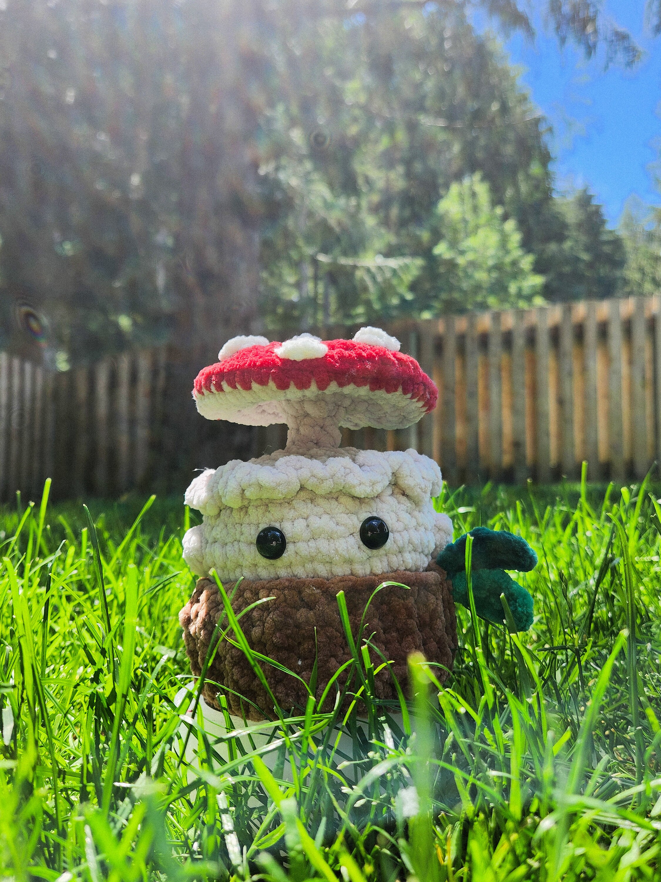Bello the Mushroom on a Stump Amigurumi Patterns Digital Download Low ...