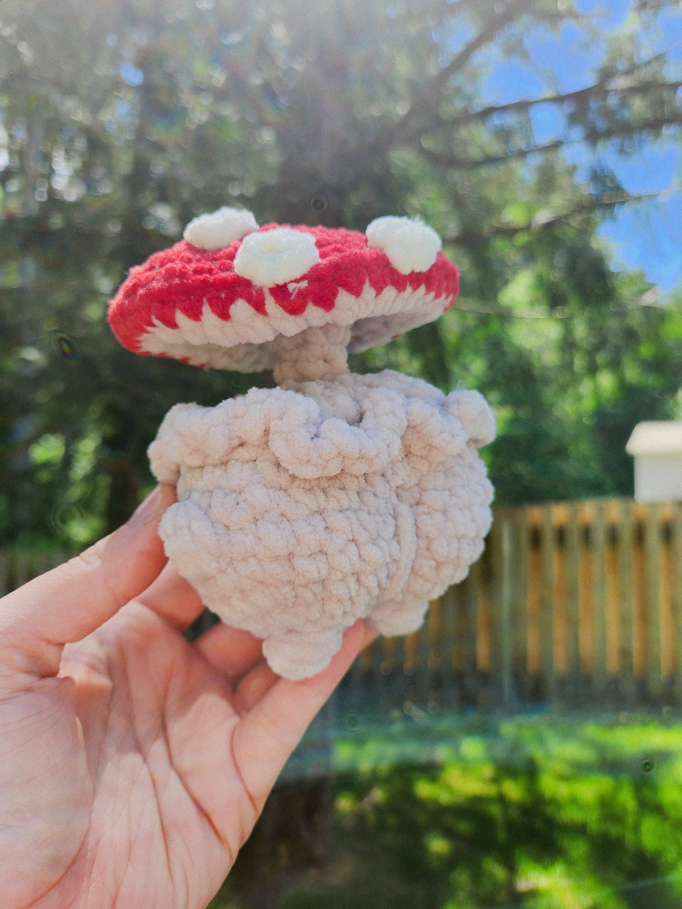 Bello the Mushroom on a Stump Amigurumi Patterns Digital Download Low ...
