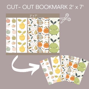 10 Digital Download Fruits Bookmarks Set, Seasonal Fruits, DIY Craft ...