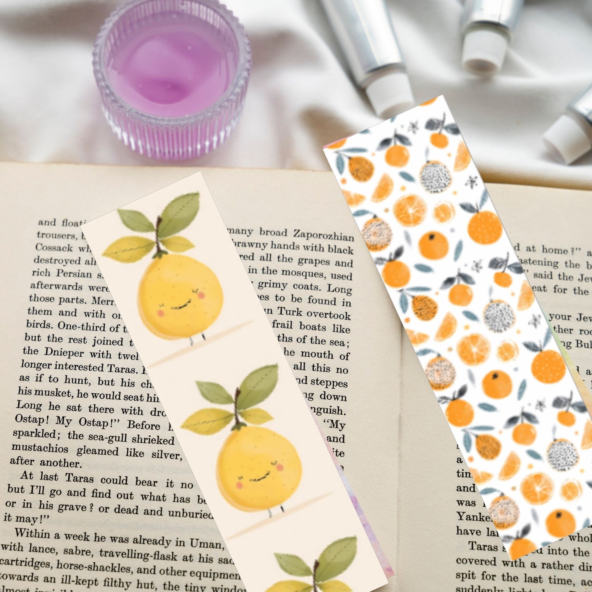 10 Digital Download Fruits Bookmarks Set, Seasonal Fruits, DIY Craft ...