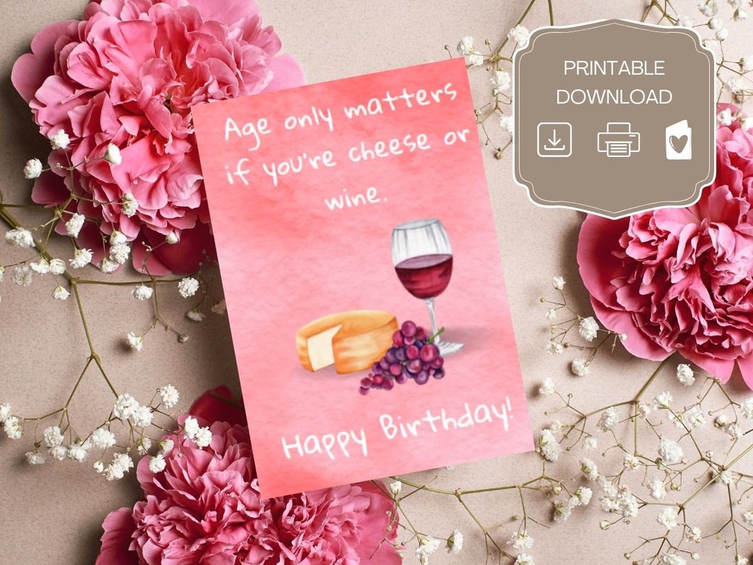 Instant Download Birthday Digital Card, Fun Old Age Card, Humorous Card ...