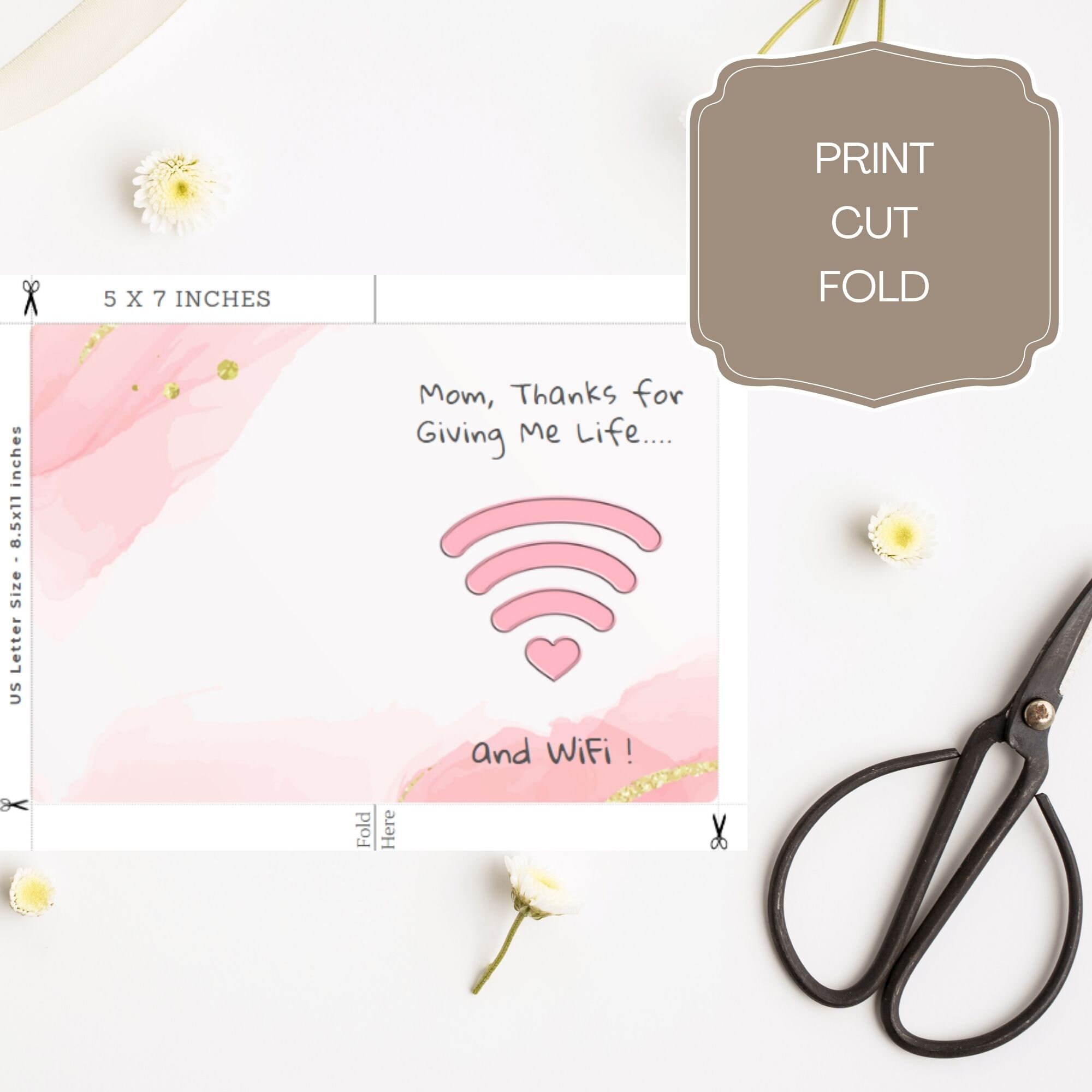 Printable Mother's Day Card, Instant Download Digital Mom Card, Funny ...