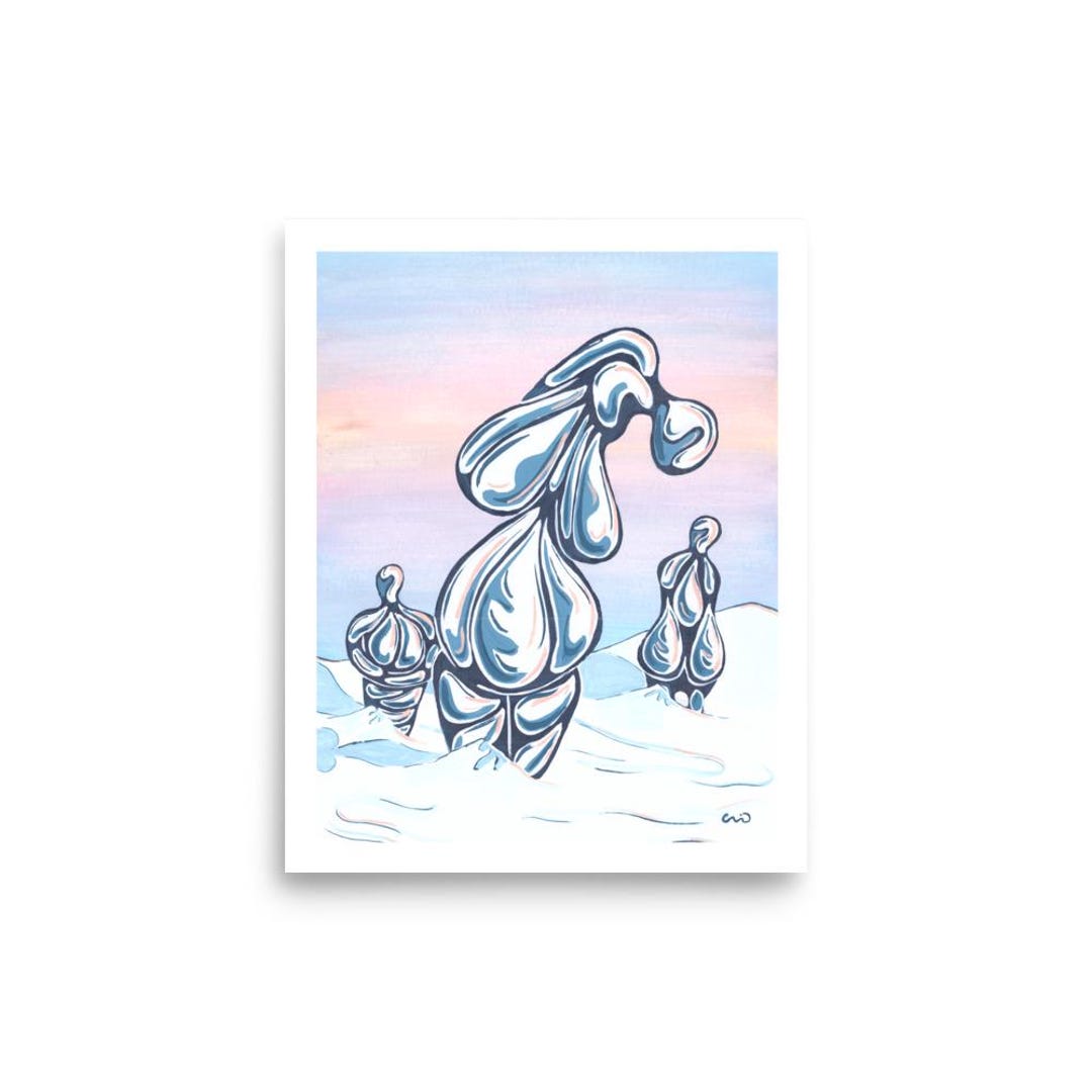 Snow Ghosts Winter Print Alpine Forest Art Print 8 10 - Etsy