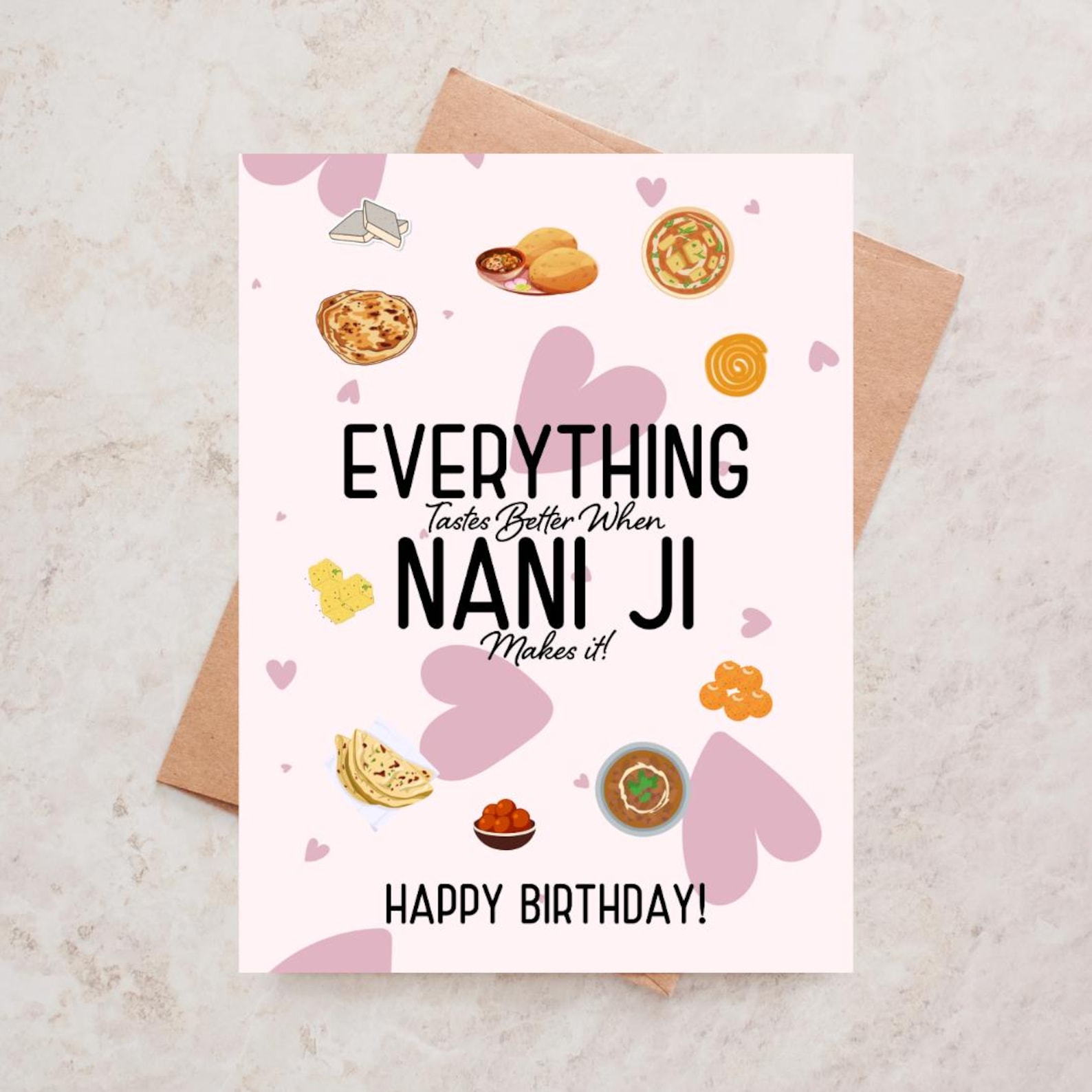 Indian Birthday Card Happy Birthday Pua Ji Nani Ji Massi Ji Dadi Ji ...