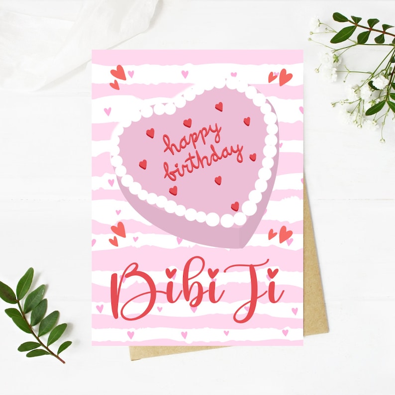 Indian Birthday Card Happy Birthday Pua Ji Nani Ji Massi Ji Dadi Ji ...