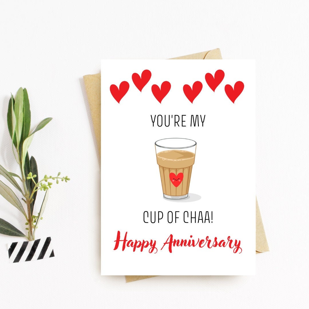 You're My Cup of Chaa Card Desi Chai Card Greeting Card Puns Desi Food ...