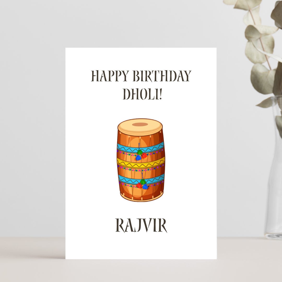 Indian Happy Birthday Card Desi Cards Personalised Indian Birthday Card ...
