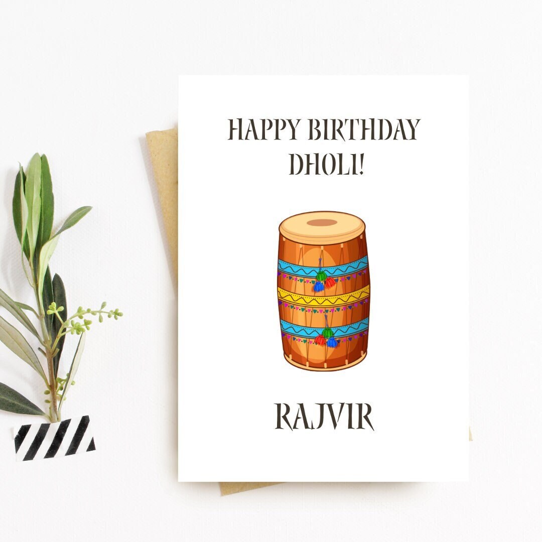 Indian Happy Birthday Card Desi Cards Personalised Indian Birthday Card ...