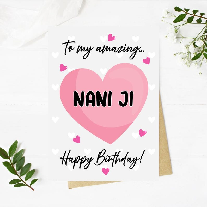 Indian Birthday Card Happy Birthday Nani Ji Happy Birthday Bibi Ji Dadi ...