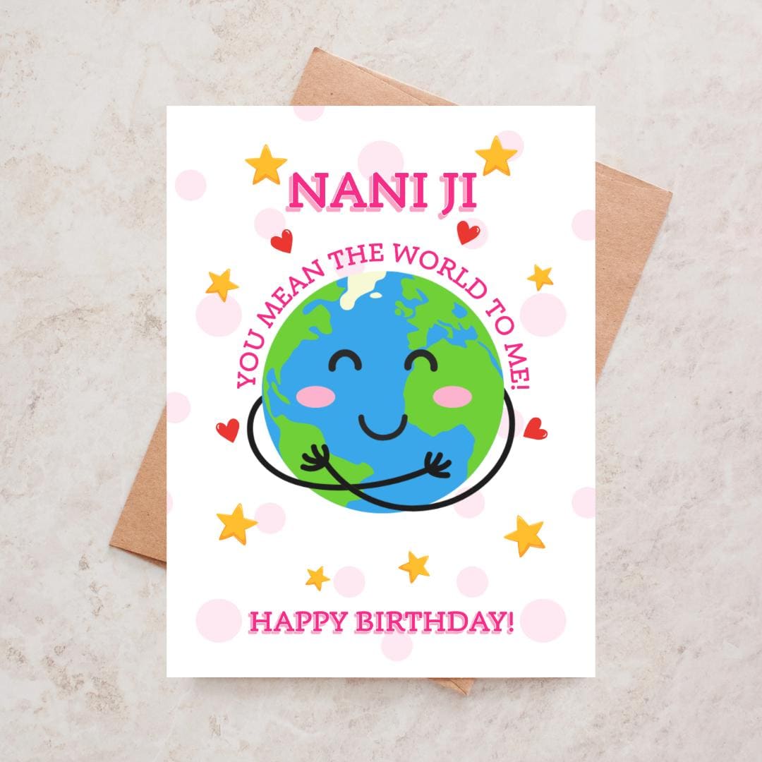 Indian Birthday Card Happy Birthday Pua Ji Nani Ji Massi Ji Dadi Ji ...