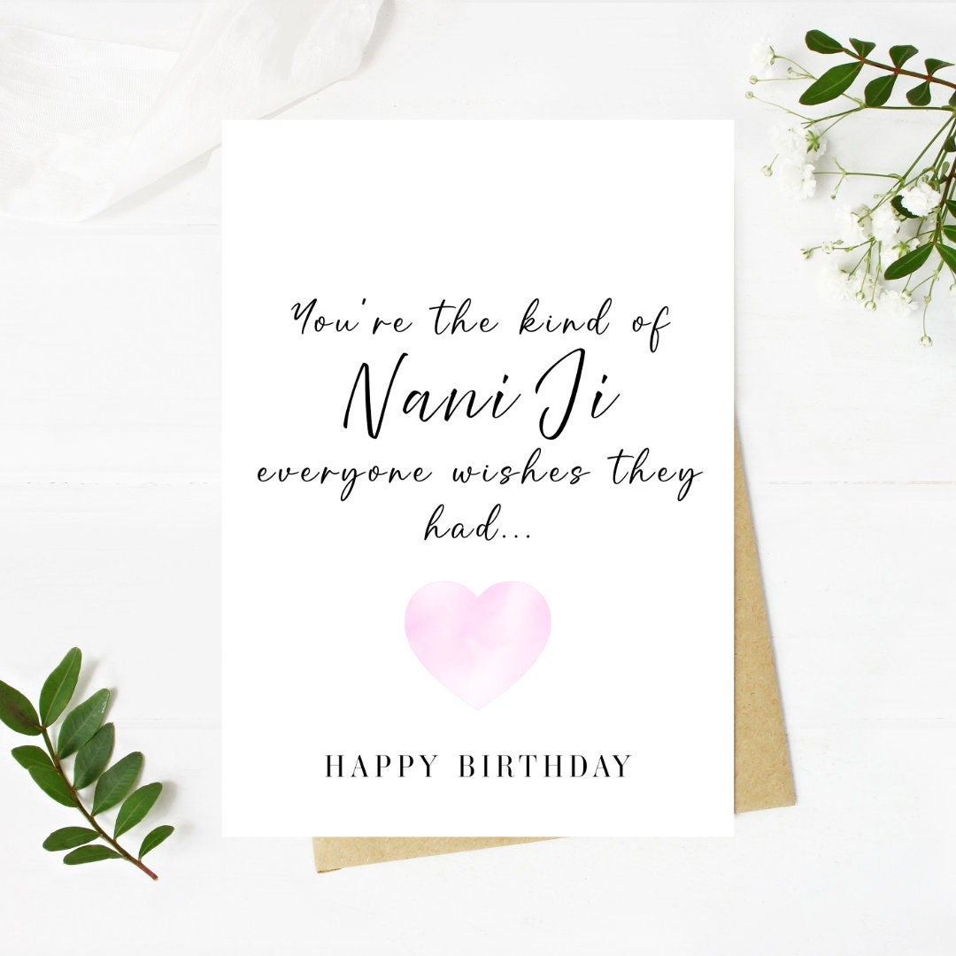 Indian Birthday Card Happy Birthday Pua Ji Nani Ji Massi Ji Dadi Ji ...