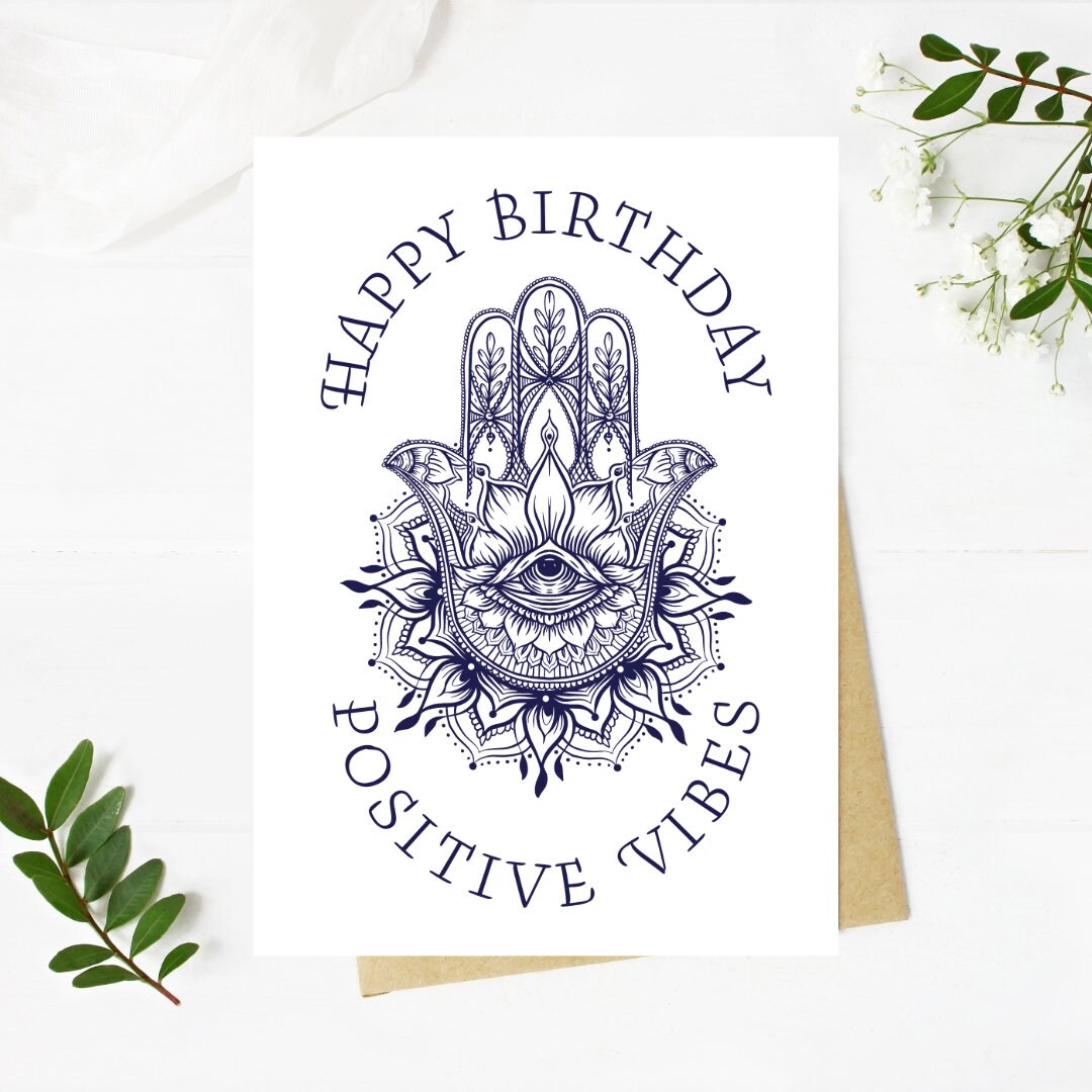 Evil Eye Card Nazar Card Happy Birthday Turkish Evil Eye Greek Mati ...