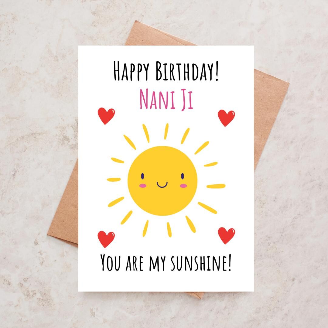 Indian Birthday Card Happy Birthday Pua Ji Nani Ji Massi Ji Dadi Ji ...