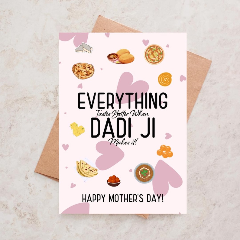Indian Mothers Day Card Nani Bibi Dadi Maa Happy Mother's Day Mum ...