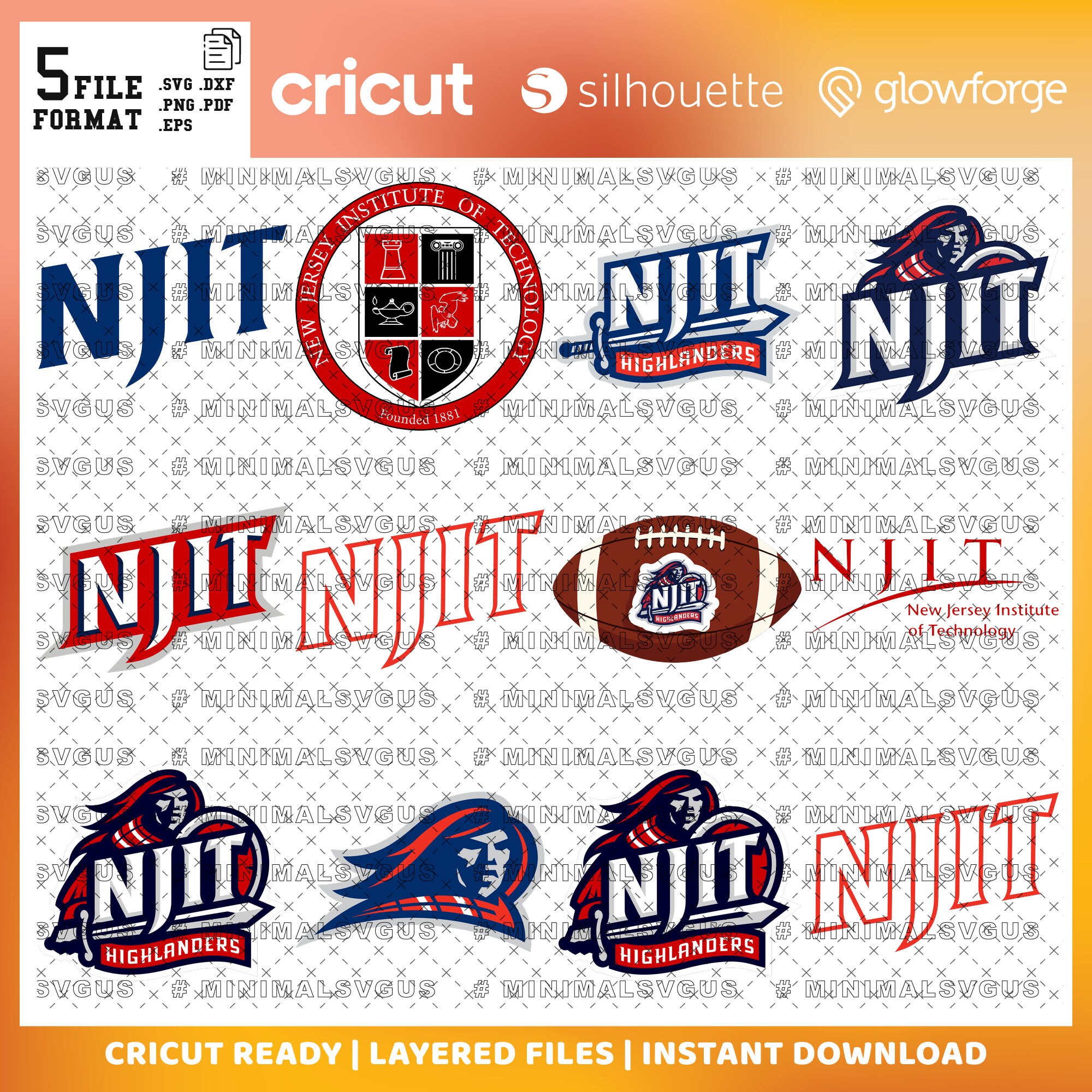 Custom Order 43 - NJIT SVG, Highlanders SVG, University, Mom ...