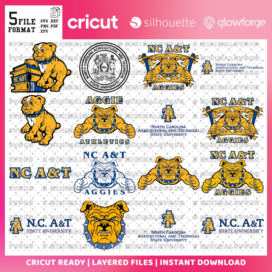Custom Order 45 - North Carolina SVG, A&T Aggies SVG, University ...