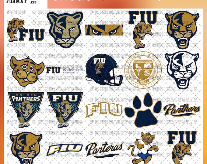 FIU Banner With Panther, FIU Letters, FIU Panther Banner, Panthers ...