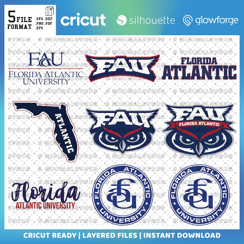 Custom Order 18 - Florida Atlantic University SVG, Owls SVG, Athletics ...
