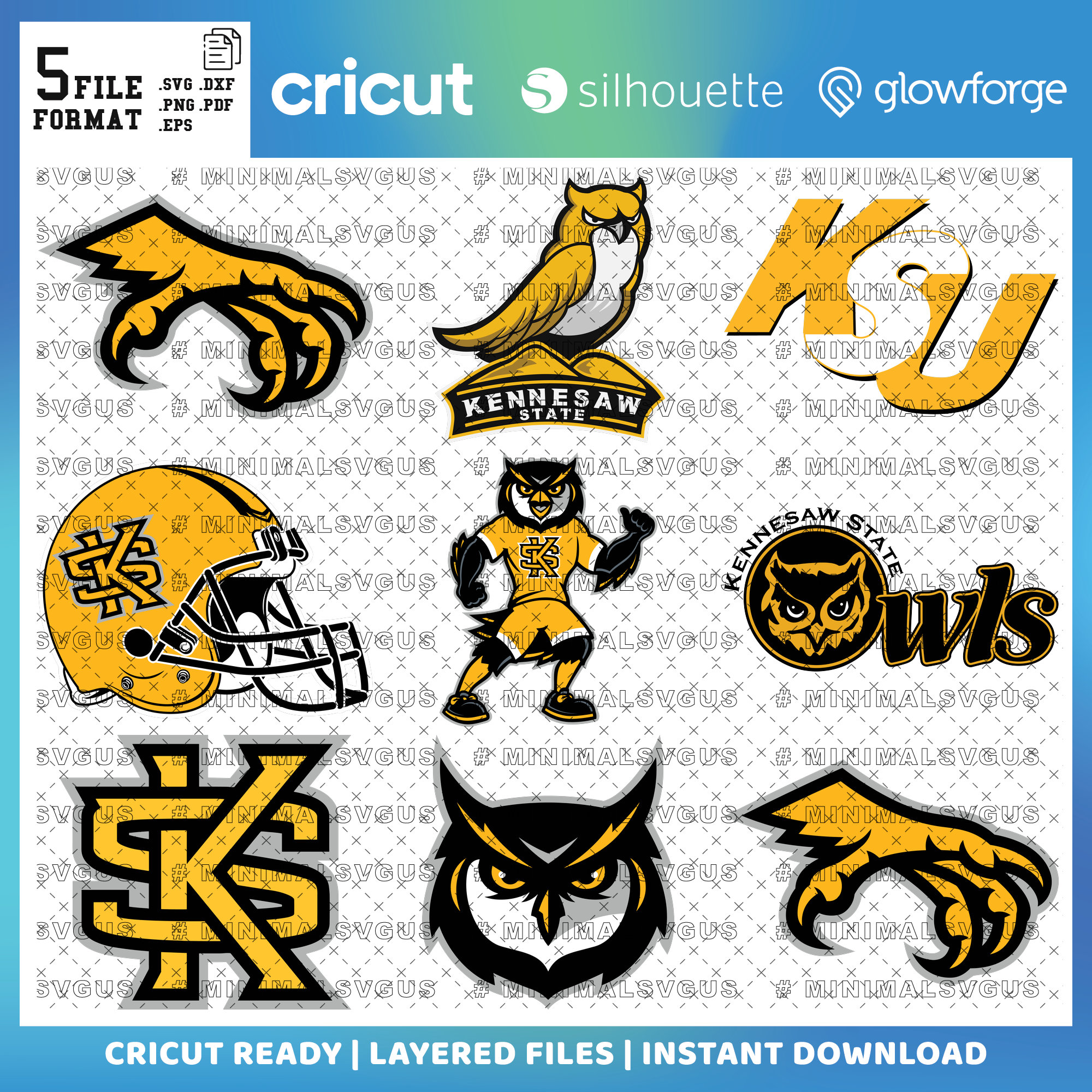 Custom Order 34 - Owls SVG, Kennesaw State University SVG, Athletics ...