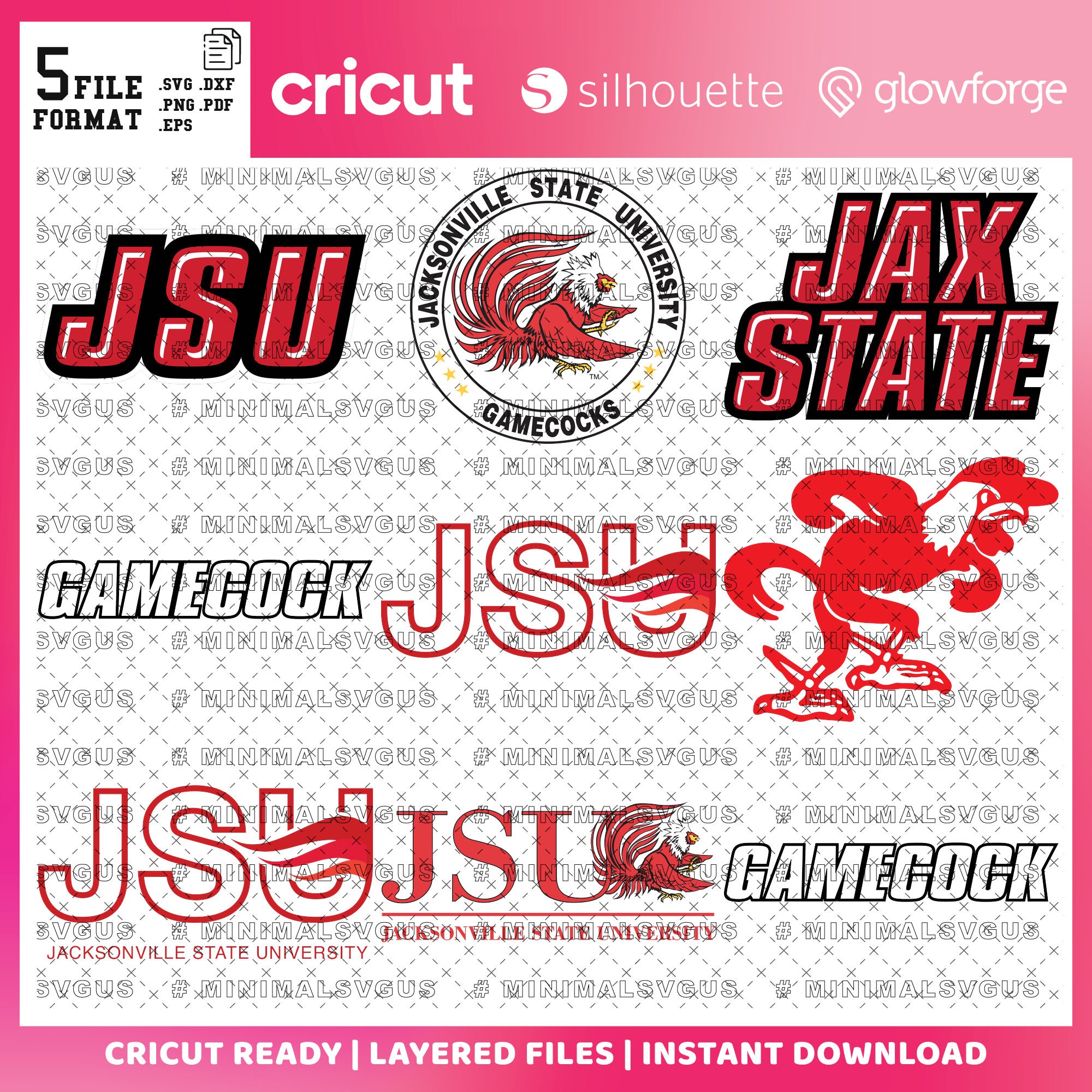 Custom Order 32 - Jacksonville State University SVG, Gamecocks SVG ...