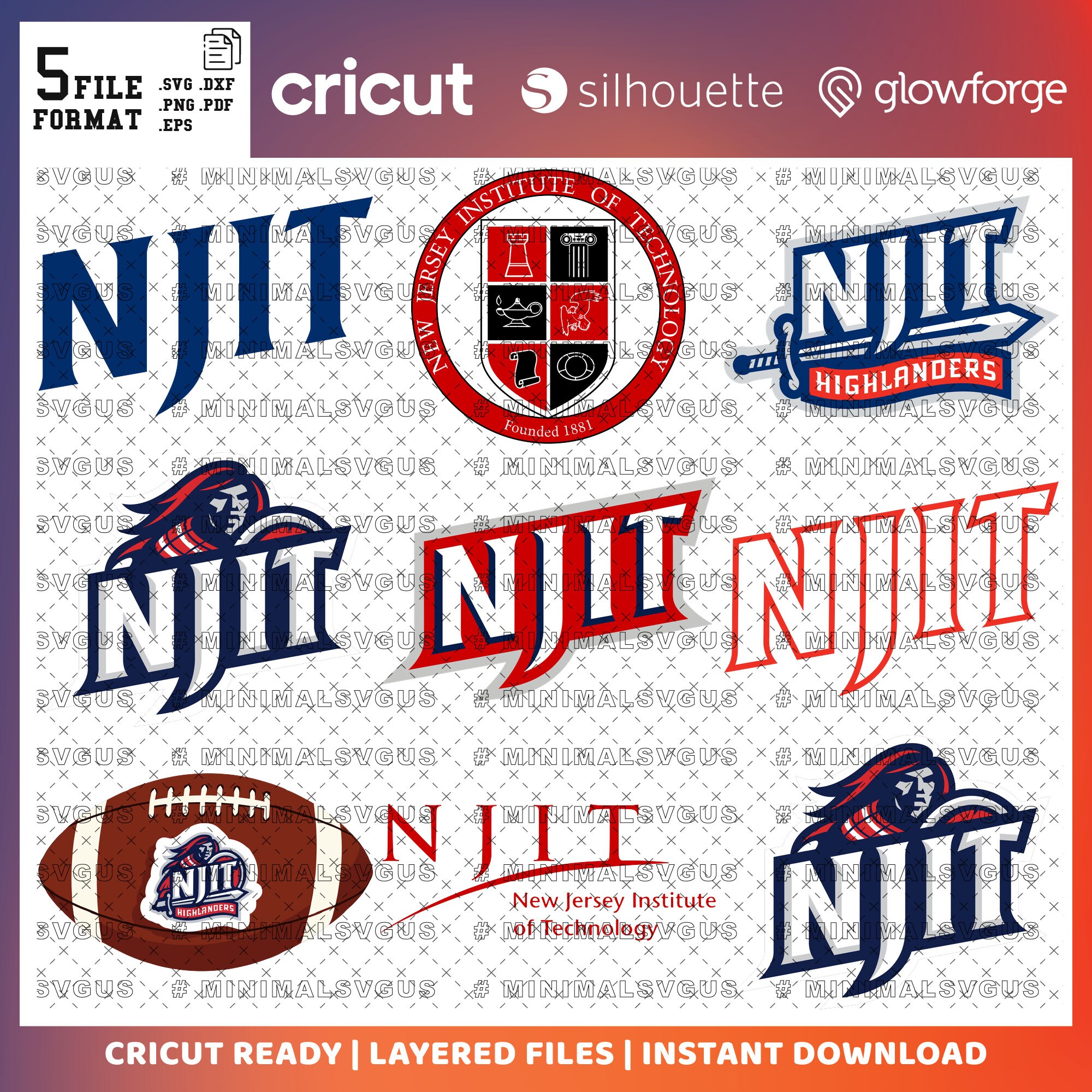 Custom Order 43 - NJIT SVG, Highlanders SVG, University, Mom ...