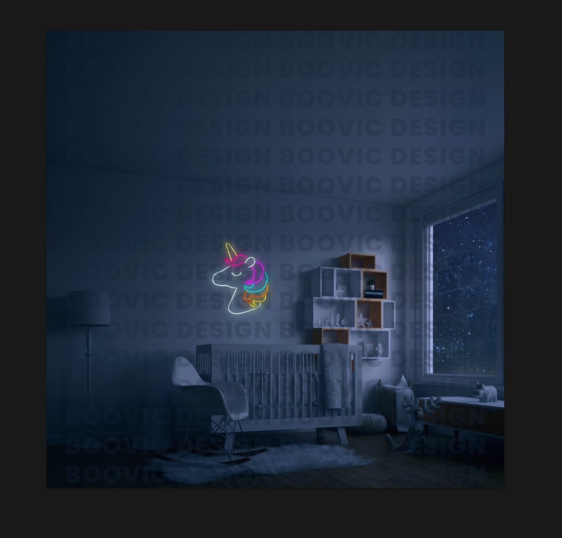 Rainbow Unicorn Neon Wall Decor, Led Sign, LED Neon, Neon Light ...