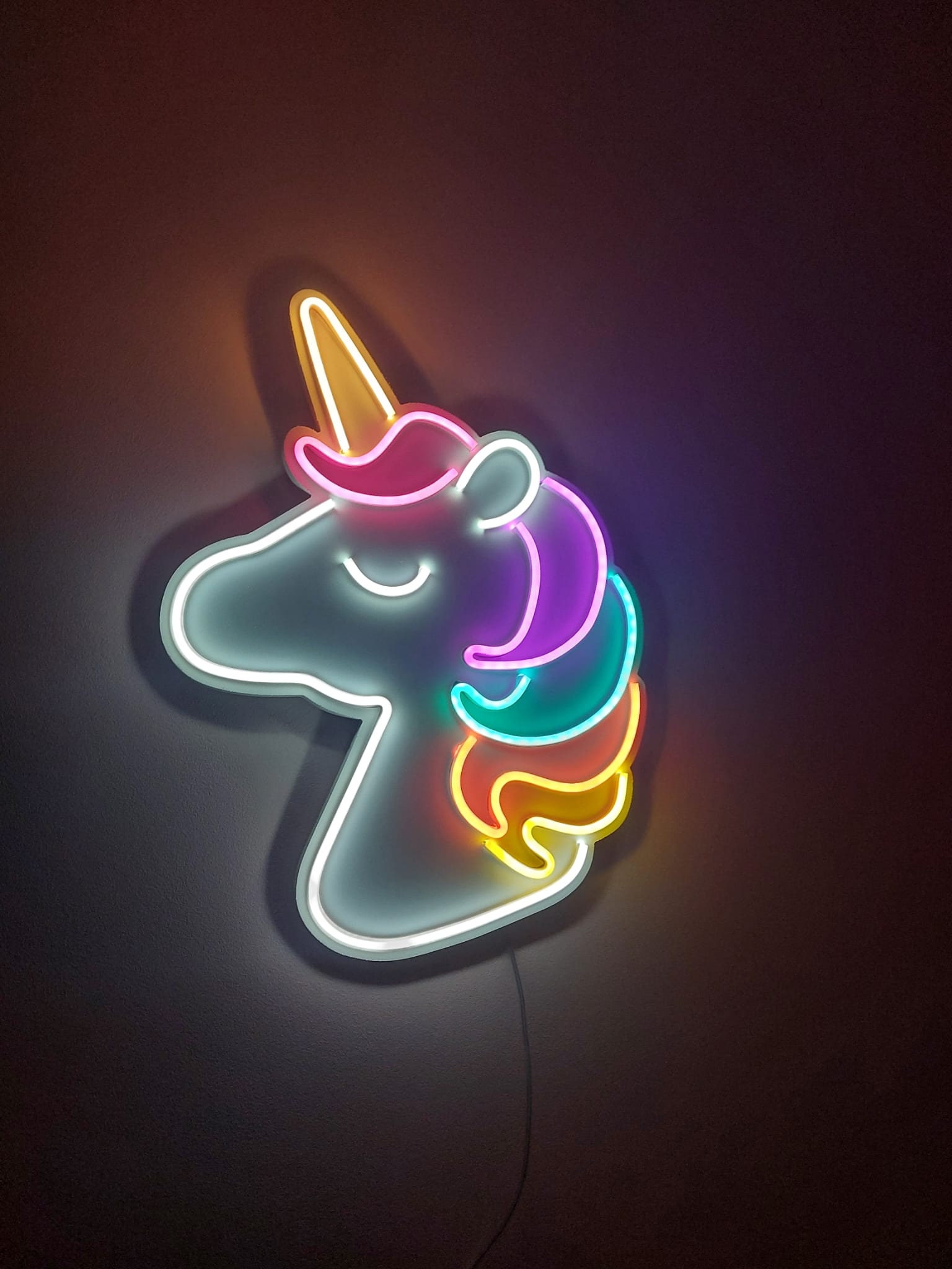 Rainbow Unicorn Neon Wall Decor, Led Sign, LED Neon, Neon Light ...