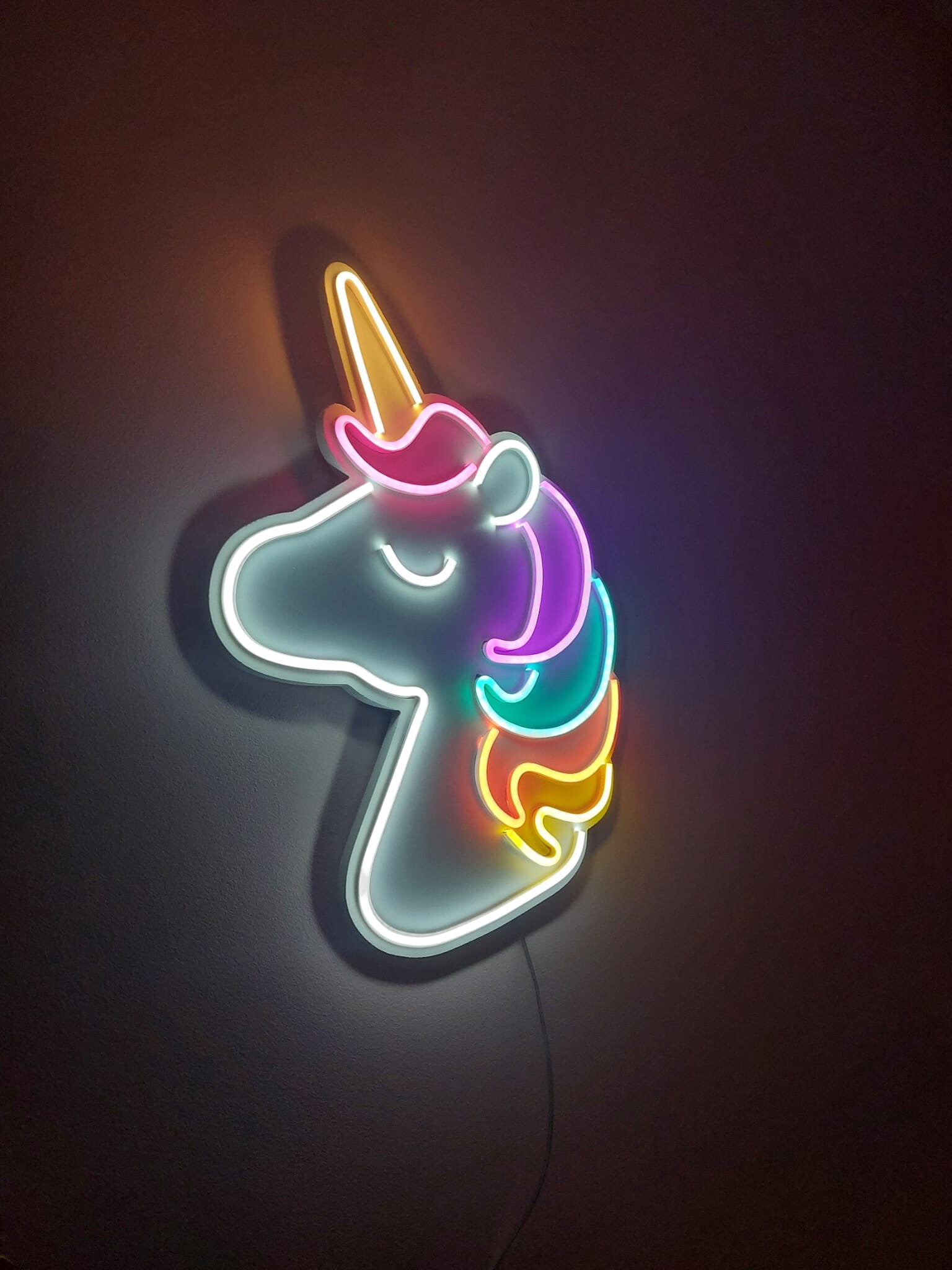 Rainbow Unicorn Neon Wall Decor, Led Sign, LED Neon, Neon Light ...