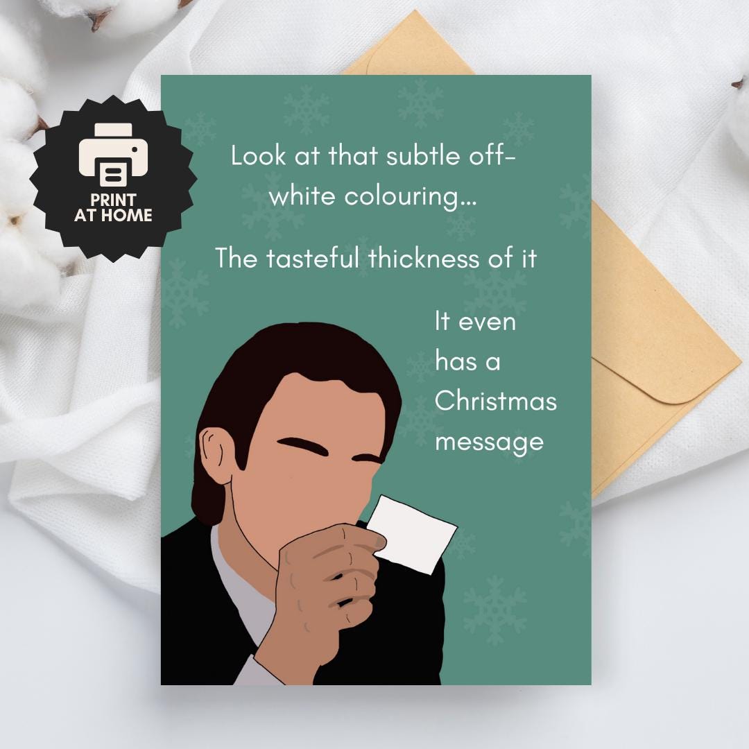 American Psycho Patrick Bateman Christmas Card | Funny Iconic 90s Movie ...