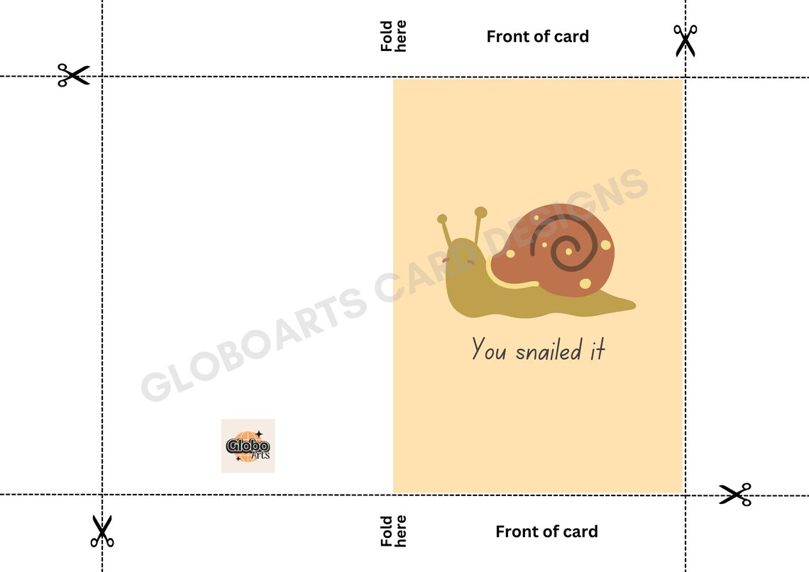 You Nailed It Card Congratulations Card You Snailed It Well Done You ...