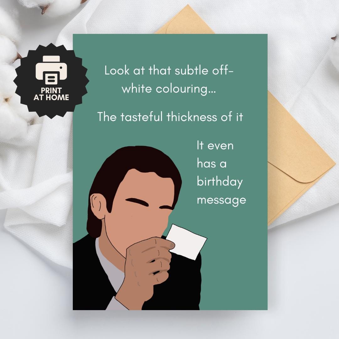American Psycho Patrick Bateman Birthday Card | Funny Iconic 90s Movie ...