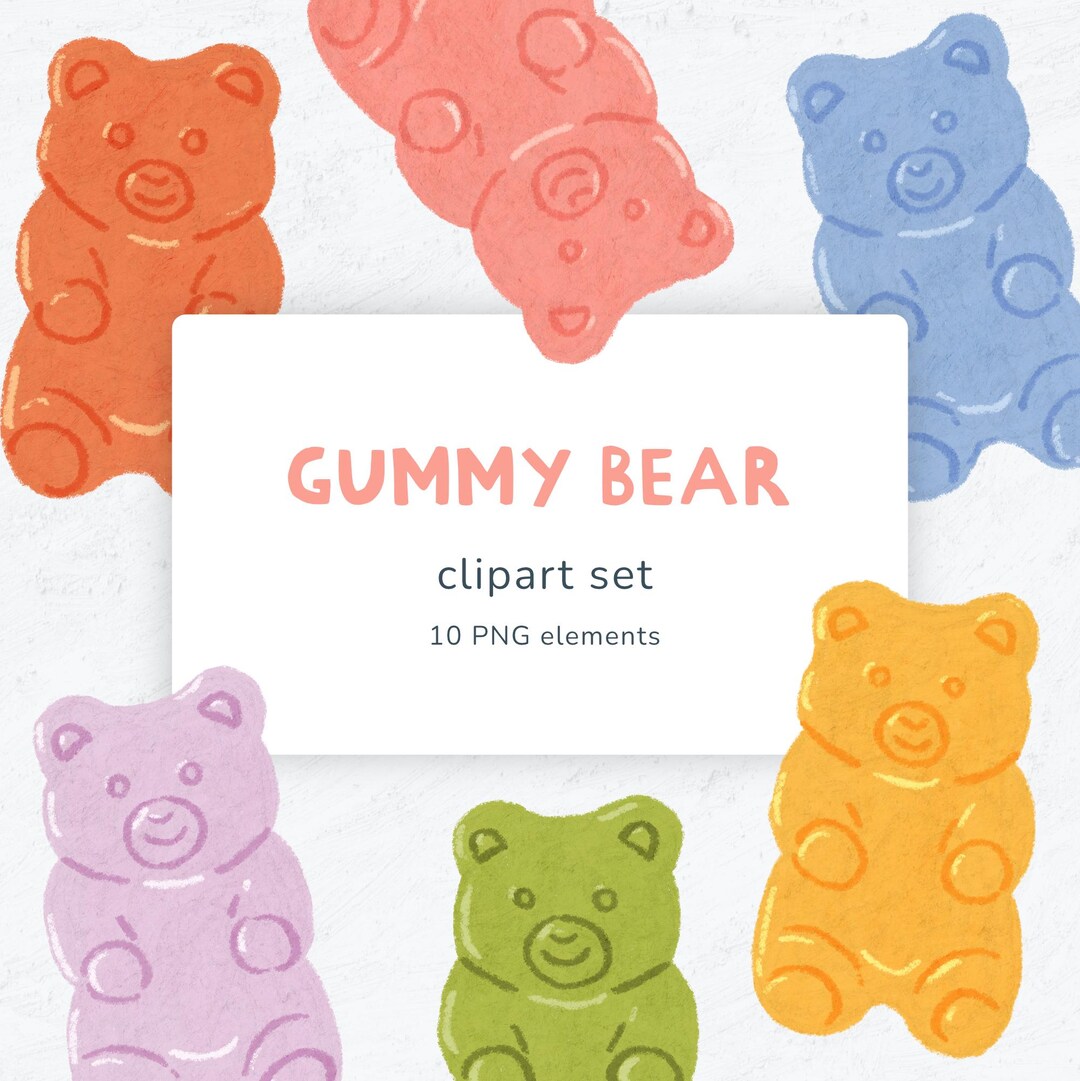 Gummy Bear Valentine Clipart Best Friend Valentine Card Sweet Treat ...