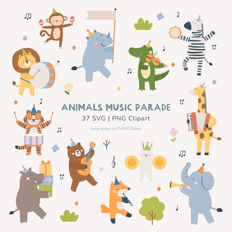 One Party Animal Clipart - Etsy