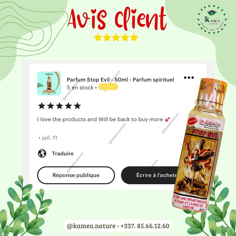 Stop Evil Perfume - 50ml - Spiritual Perfume - Etsy