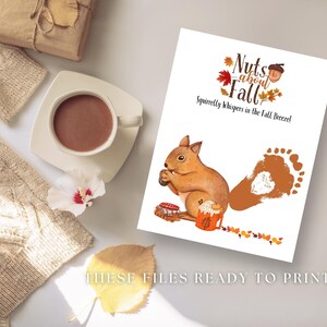 Fall Footprint Art Infant Craft Printable Preschool Activity Fall ...