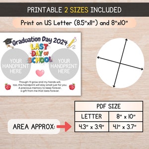 Last Day of Preschool Graduation Handprint Art Kids Diys Craft Activity ...