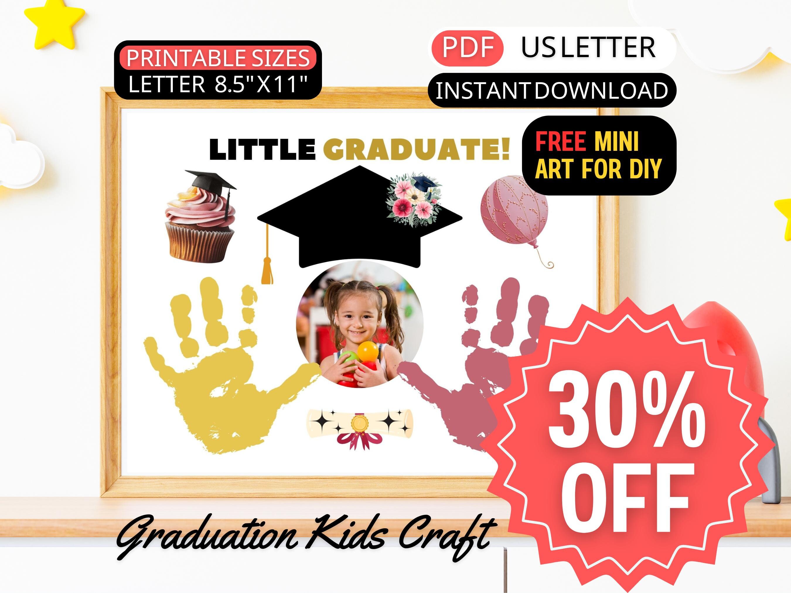 Little Graduates Preschool Graduation Handprint Art Kids Diys Craft ...