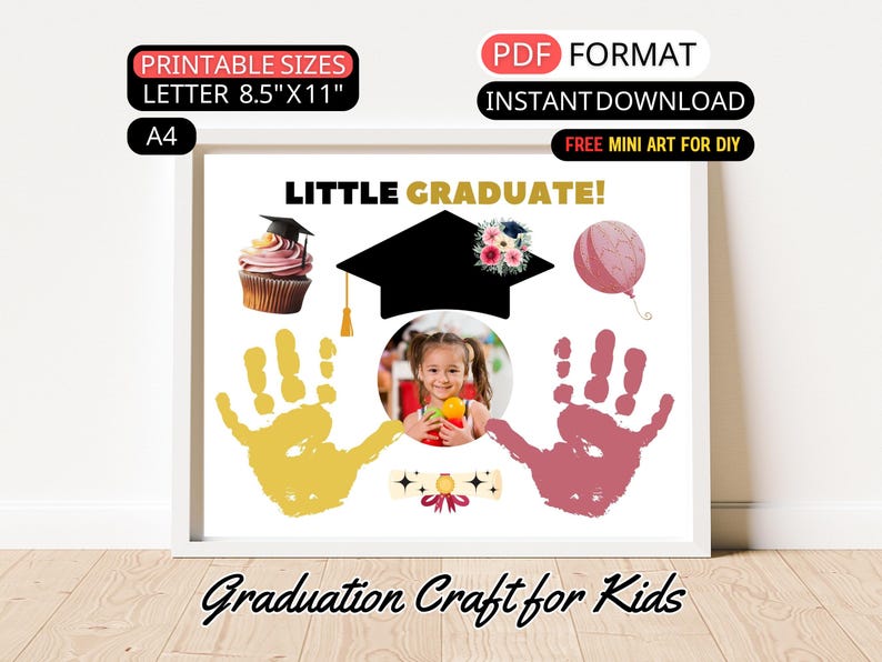 Little Graduates Preschool Graduation Handprint Art Kids Diys Craft ...