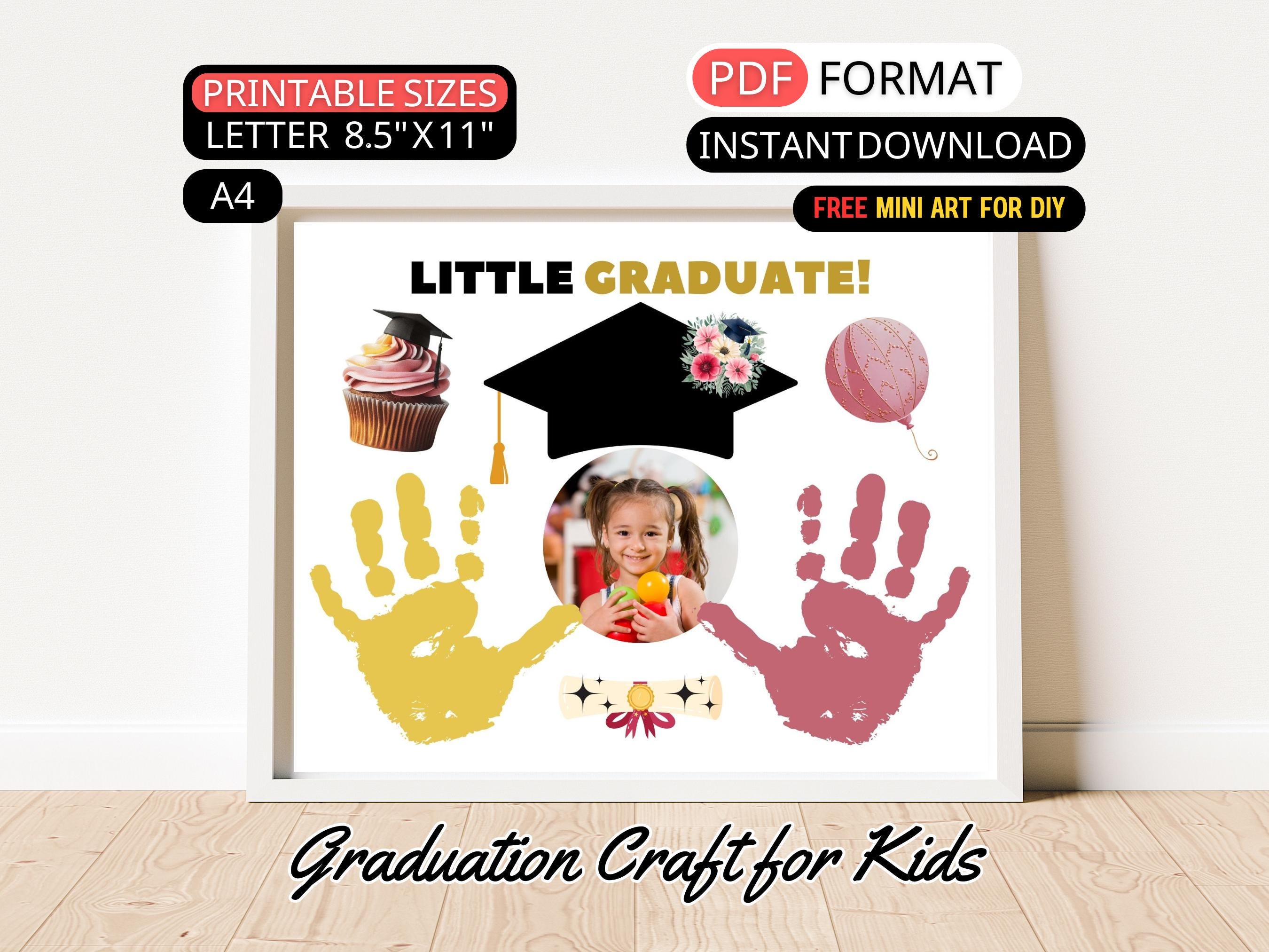 Little Graduates Preschool Graduation Handprint Art Kids Diys Craft ...