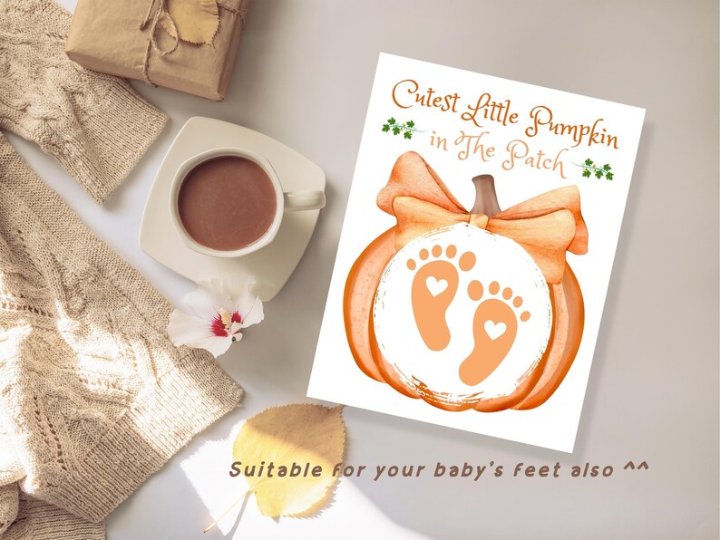 Coquette Bow Pumpkin Handprint Art Kid Fall Handprint Craft DIY Baby ...