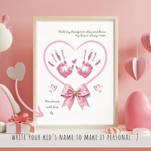 Valentines Handprint Art Kid DIY Baby Keepsakes Gift Printable ...