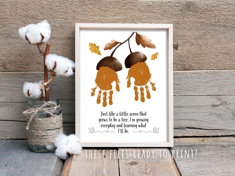 Fall Handprint Craft Preschool Activity Printable Fall Handprint Art ...